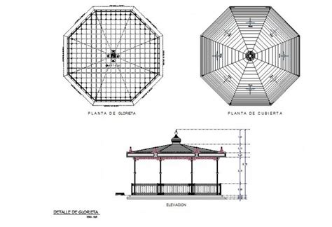 Cad Block Layout Detail Plan Of Roof Shade 2d View