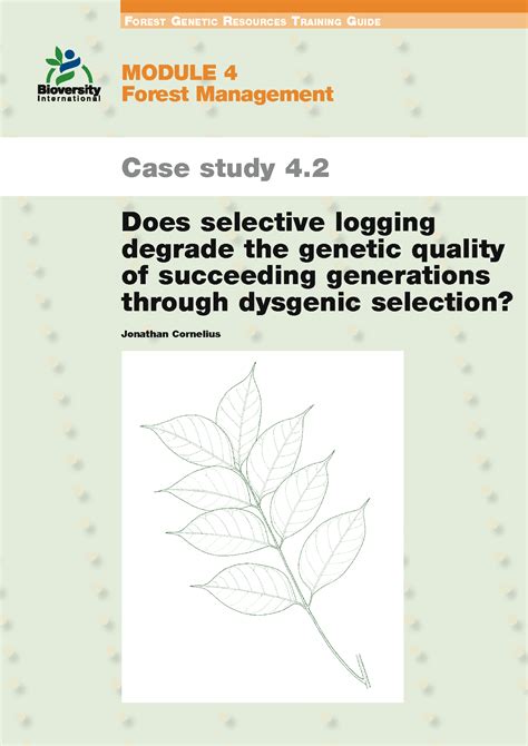 Solution Selective Logging Case Study Studypool