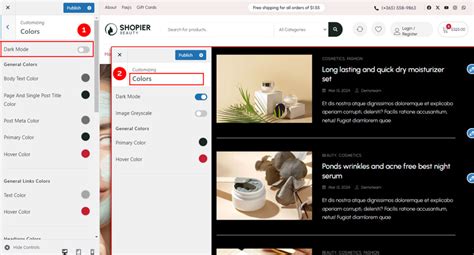 How To Setup Dark Mode Options Bosa Themes