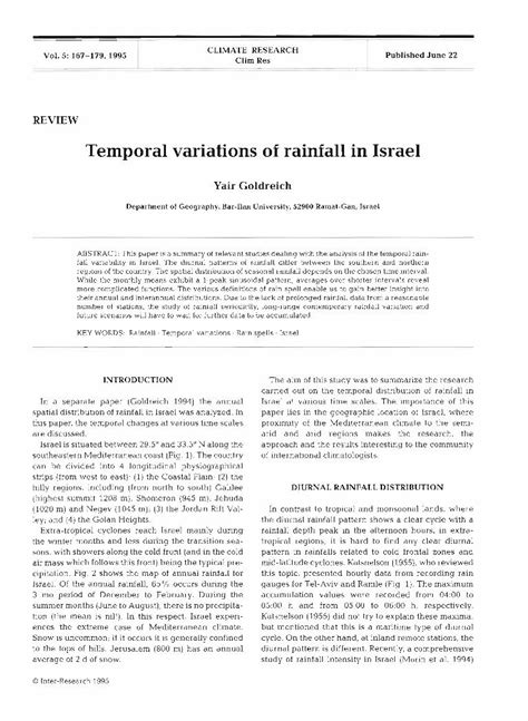 Pdf Temporal Variations Of Rainfall In · Pdf Filetemporal Variations