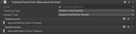 Vive Tracker Not Working With Tracked Pose Driver New Input System