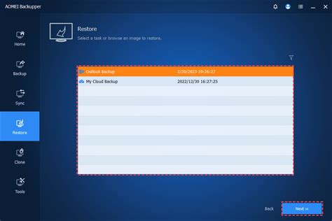 How To Restore Outlook Backup With Aomei Backupper