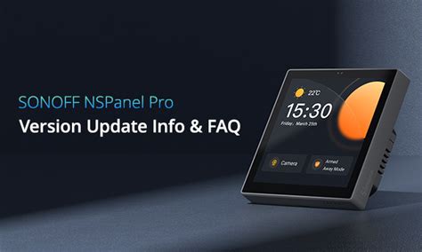 SONOFF NSPanel Pro Version Update Information And FAQ SONOFF Official