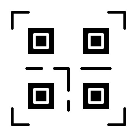 Premium Vector Qr Code Glyph Solid Black Illustration