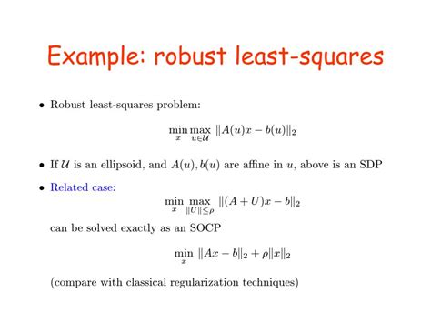 Ppt Robust Optimization And Applications Powerpoint Presentation