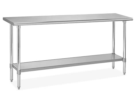 Deluxe Stainless Steel Worktable With Bottom Shelf 72 X 18 H 11075