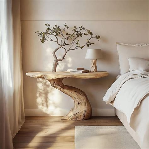 Custom Bedside Table Solid Wood Coffee Table Unique Handmade Live Edge