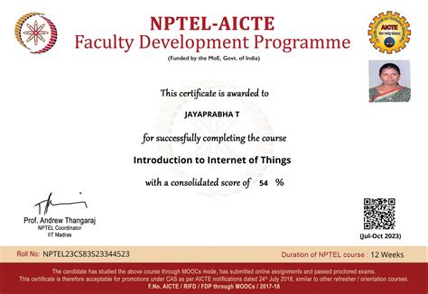 Jayaprabha Cse Introduction To Internet Of Things 1 Aalim Muhammed Salegh College Of
