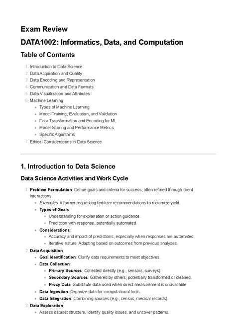 finals summary notes data1002 informatics data and computation