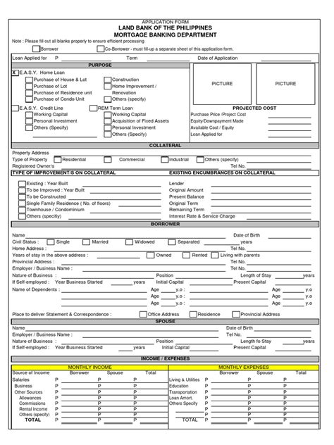Mbd Form Pdf Loans Mortgages