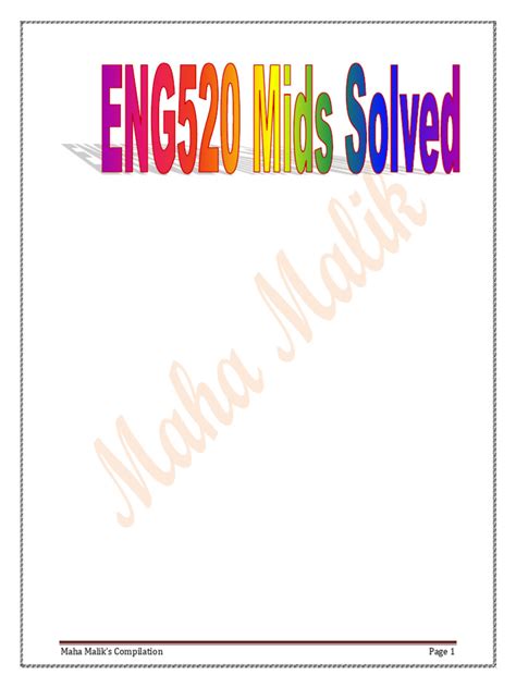 eng520 mids solved by maha malik pdf educational assessment