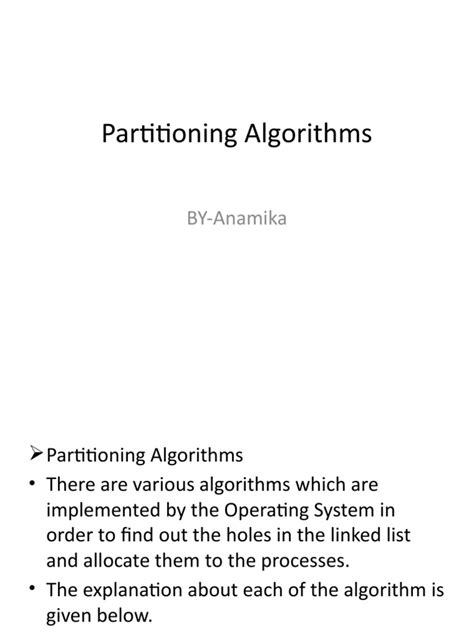 Partitioning Algorithms Pdf Algorithms Computer Data