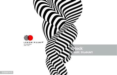 흑백 디자인 착시 패턴 추상 3d 기하학적 배경입니다 벡터 그림입니다 흑백에 대한 스톡 벡터 아트 및 기타 이미지 흑백 0명 3차원 형태 Istock
