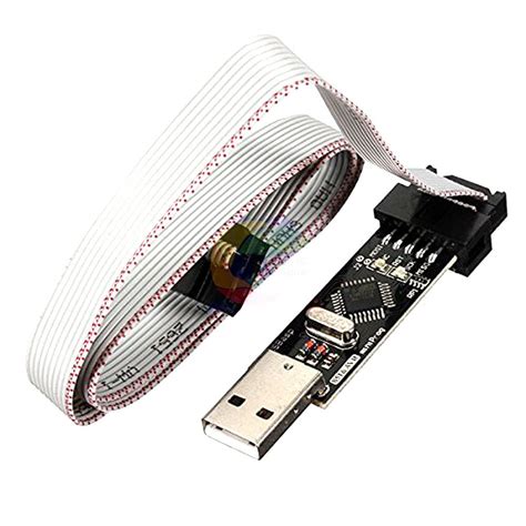 Buy Usbasp Usbisp 33v 5v Avr Downloader Programmer Atmega8 Atmega128 With Jtag Cable Online