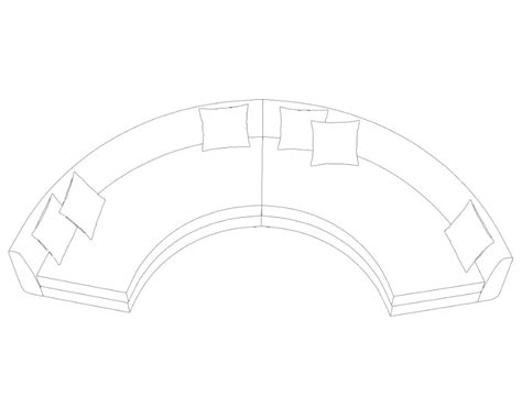 【3d素材】半円形ソファ【クリスタ】 Mika Booth
