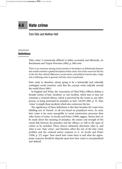 Pdf Hate Crime
