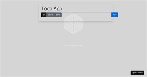 Todo App Codesandbox