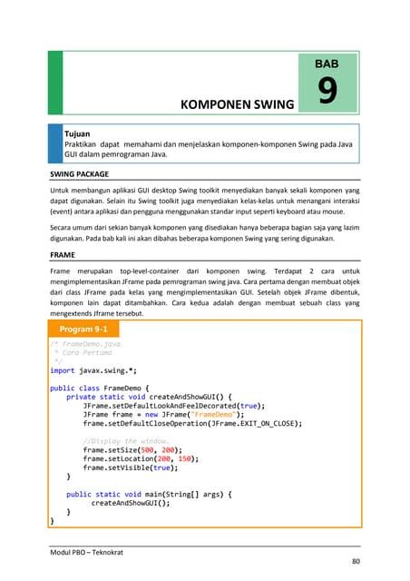 Modul Pbo Bab 07 Enkapsulasi Encapsulation Pdf