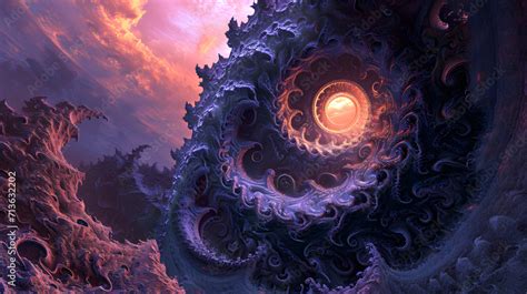 A Mesmerizing Display Of Swirling Colors And Patterns Merging The Beauty Of Fractal Art With