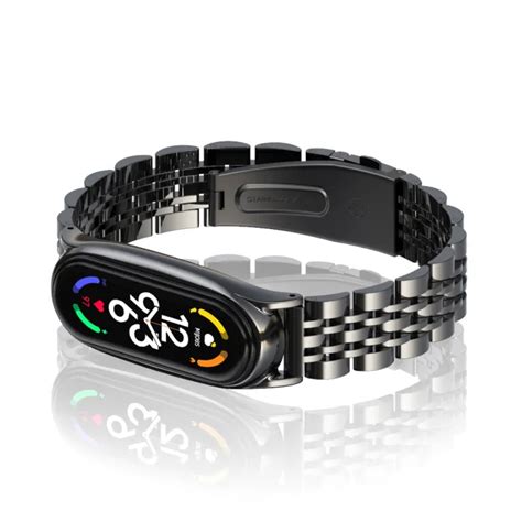 Strap For Xiaomi Mi Band 7 6 5 4 3 Stainless Metal Opaska Correa Mi Band 6 Strap Miband 5 Celet