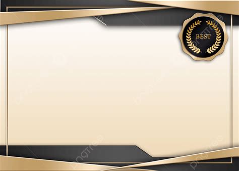 Business Certificate Black And Gold Background Business Certificate