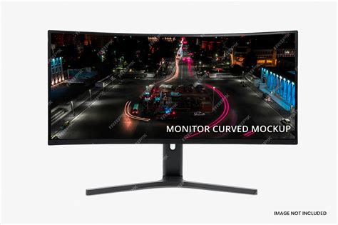 Premium Psd Monitor Curver Mockup