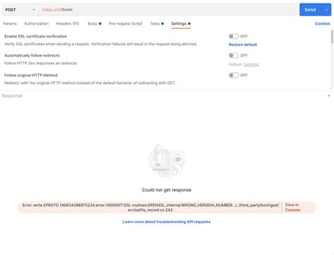 Keep Getting Errors When Using Https Help Hub Postman Community