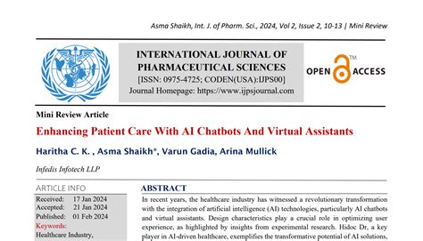Enhancing Patient Care With Ai Chatbots And Virtual Assistants