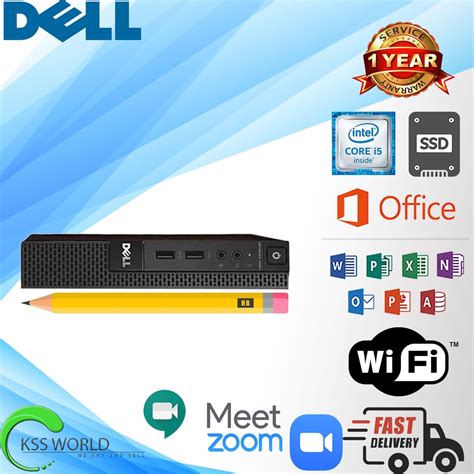 Dell OptiPlex Micro Desktop Tiny Pc Intel Core I5 4 8GB Ram 128GB SSD 256GB SSD