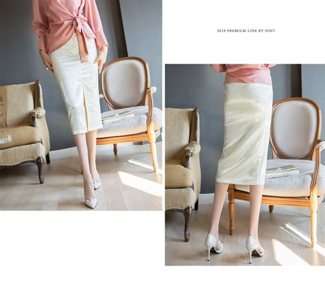 [sk1838 필렌 새틴 슬릿 스커트] 스커트 새틴 롱 스커트