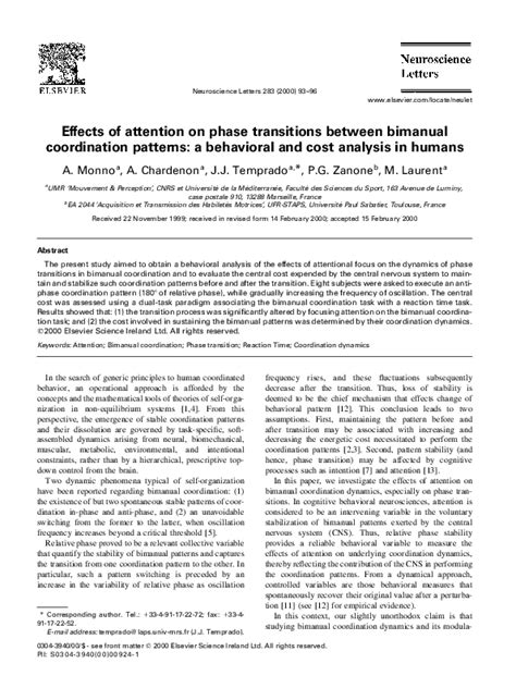 Pdf Effects Of Attention On Phase Transitions Between Bimanual