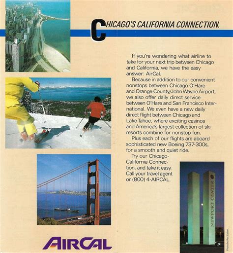Air Cal And Air California Timetables And Route Maps The Airchive 2 0