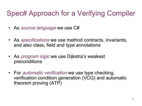 Ppt Towards A Verifying Compiler The Spec Approach Powerpoint Presentation Id9088884