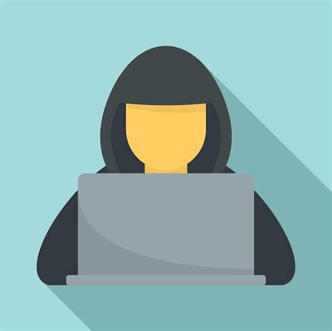 Premium Vector Hacker With Hood Icon Flat Illustration Of Hacker With Hood Vector Icon For Web