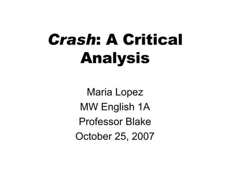 Crash Powerpoint Ppt