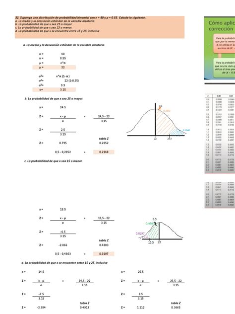 Tarea 4 Aproximación Normal A La Binomial Pdf Modelado Científico