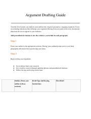 Argument Drafting Guide 1 Pdf Argument Drafting Guide Turn The List Of Points You Made In