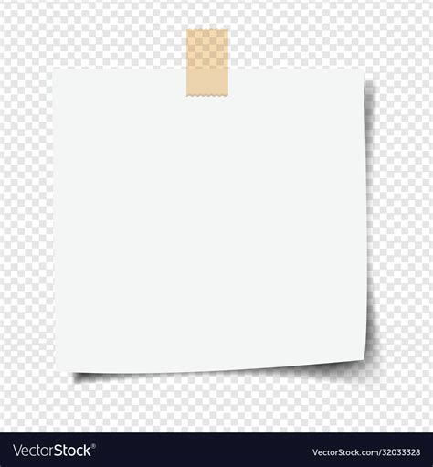 Note Paper With Transparent Background Royalty Free Vector