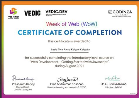 Kalyani Kaligotla On Linkedin Webdevelopment Javascript Learningjourney Achievementunlocked