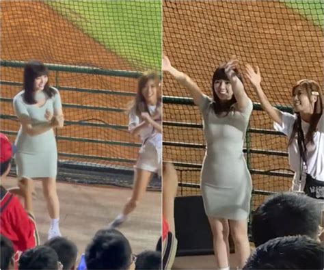 最美議員變啦啦隊女神！超緊身洋裝「胸前開大洞」應援球迷嗨：今日mvp 娛樂星聞