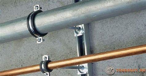 Размеры хомутов для крепления труб