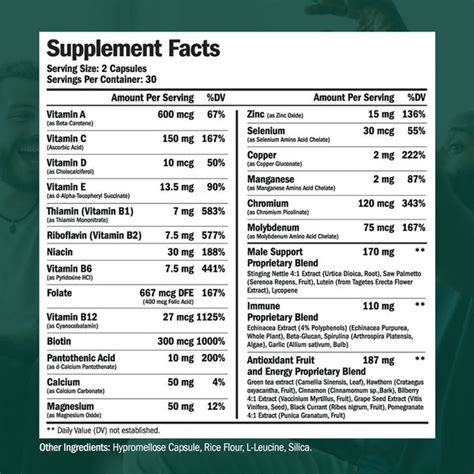 Vimerson Health Mens Multivitamin Complex 60 Vegetarian Capsules