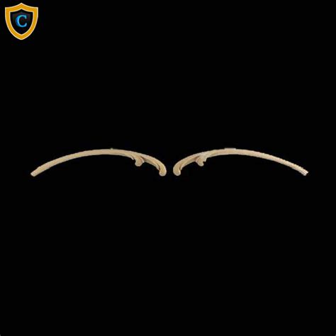 Pair Of Simple Leaf Scroll Accent Designs Decorative Compo Embellishments