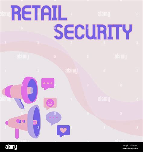 Writing Displaying Text Retail Security Business Concept Process Which