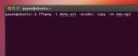 How To Extract The Audio Track Of A Multimedia File Using Ffmpeg Ubuntu Hectic Geek
