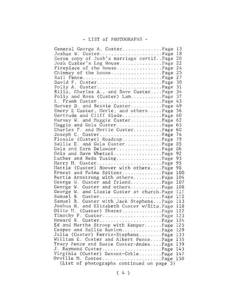 Custer The Ancestry And Descendants Of Joshua W Custer 1981 Softcov