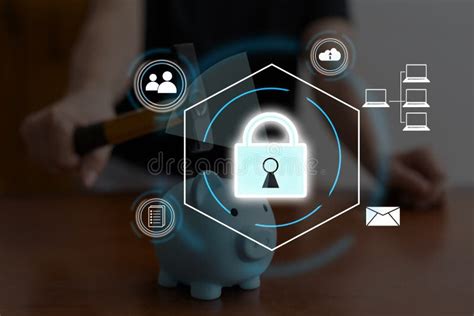 Digital Padlock Icon Cyber Security Network And Data Protection