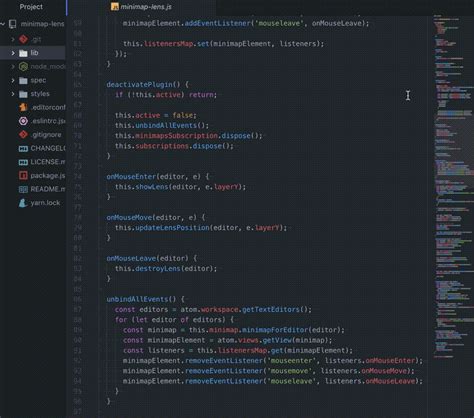 Github Iyonagaminimap Lens Atom Plugin To Show Code Lens On Hovering To Minimap