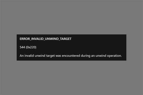How To Fix ERROR INVALID UNWIND TARGET