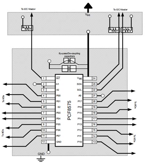Pcf8575 I O Expander Pinout Schematic And Datasheet